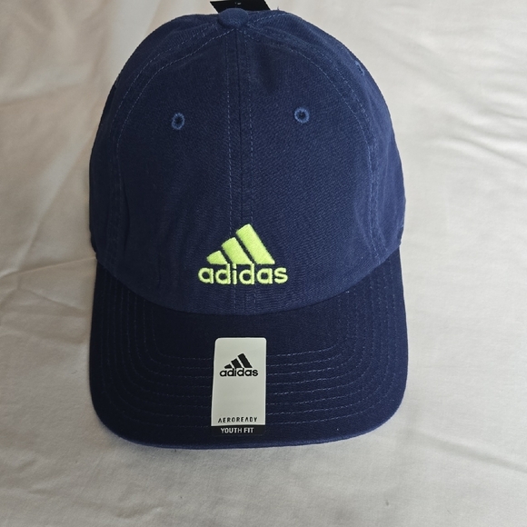 adidas | Accessories | Adidas Blue And Yellow Baseball Cap With Curved ...